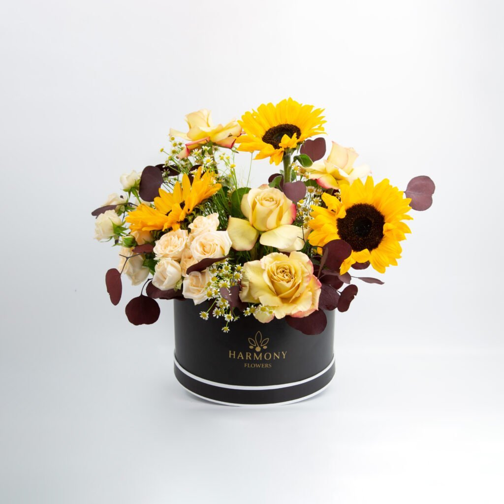 Sunflower & Garden Roses - Harmony Flowers